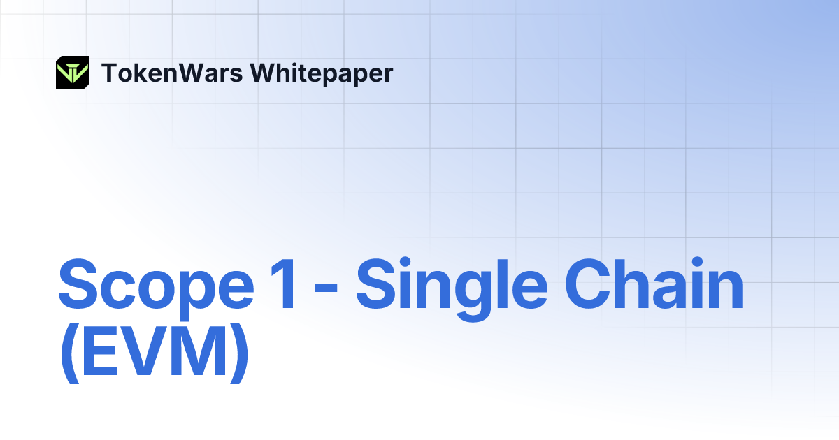 Scope 1 - Single Chain (EVM) | TokenWars Whitepaper